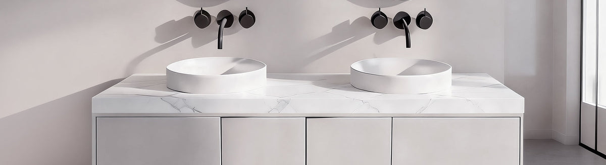 Solid Surface Vanity Tops - Tap Hole Options | Sydney Showroom
