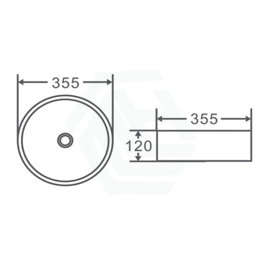 Above Counter Ceramic Basin Round Ultra Slim Gloss White - MyHomeware