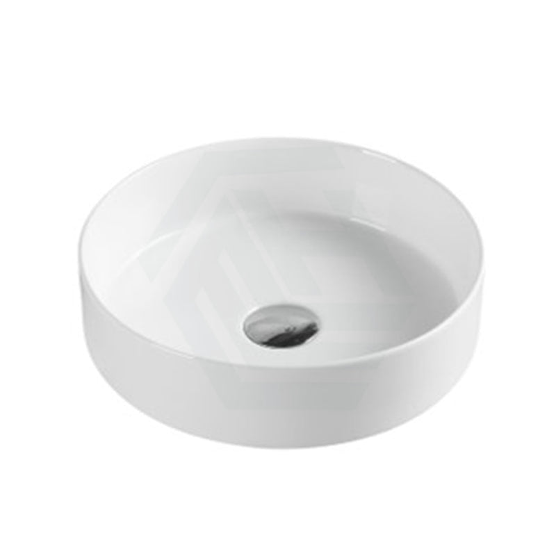 Above Counter Ceramic Basin Round Ultra Slim Gloss White - MyHomeware