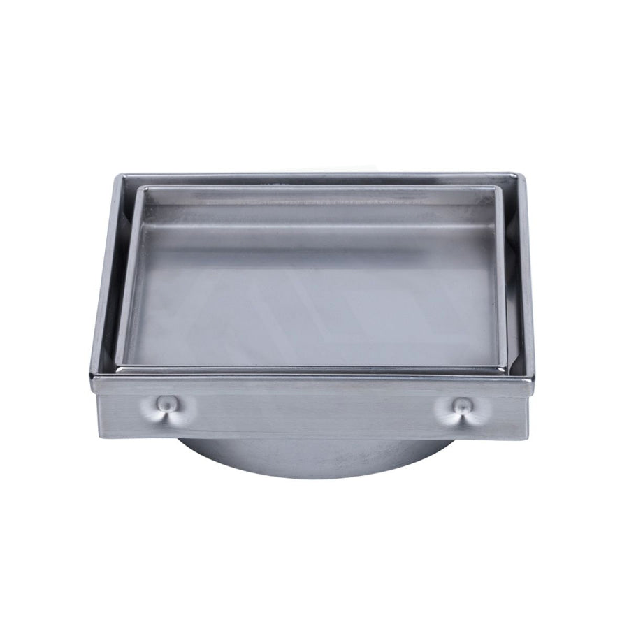 3Monkeez 100mm Stainless Steel Tile Insert Point Drain - MyHomeware