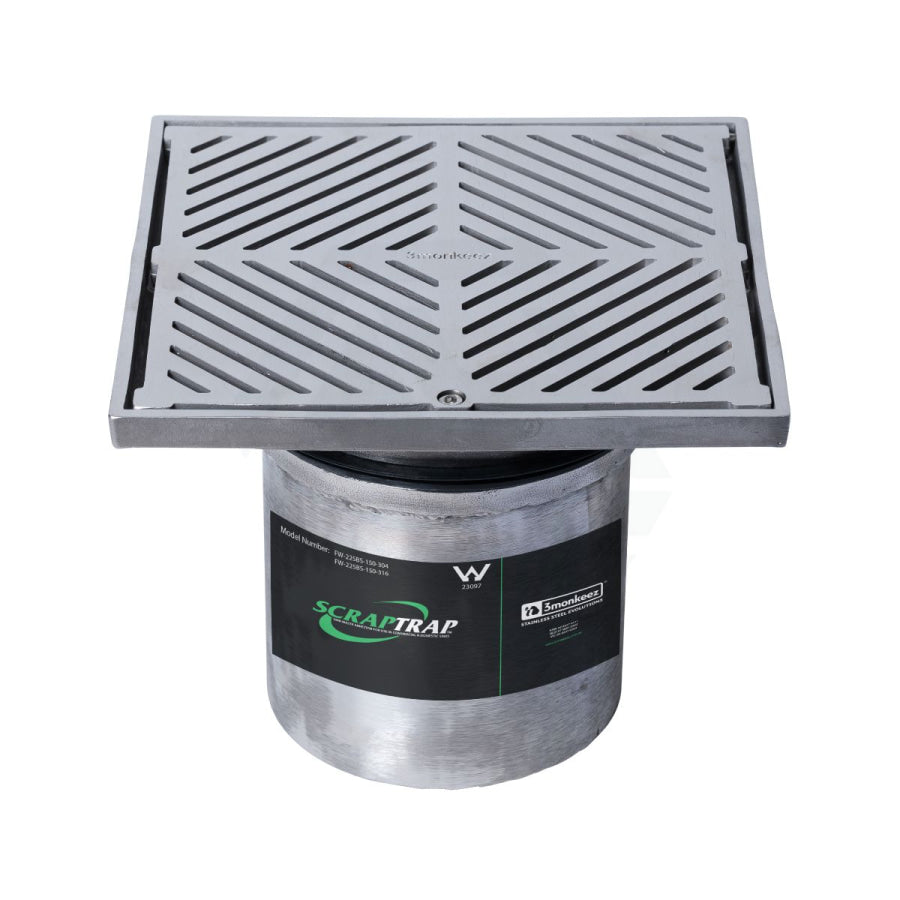 250mm Square Floor Waste Arrestor Suits 150mm Pipe - MyHomeware