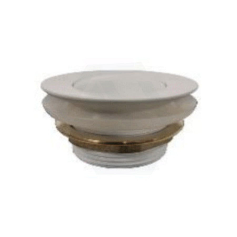 40mm Brass Pop Up Waste Drain NO Overflow Matte White - MyHomeware