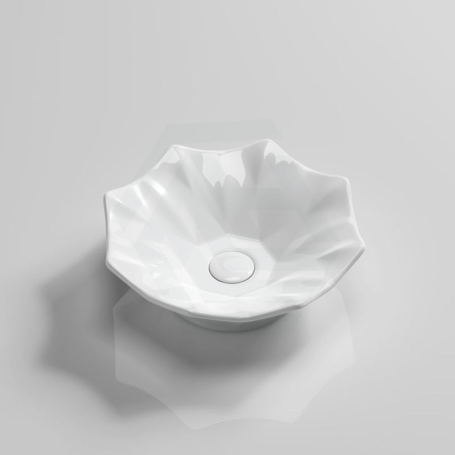 Flower Shape Above Counter Basin White - MyHomeware