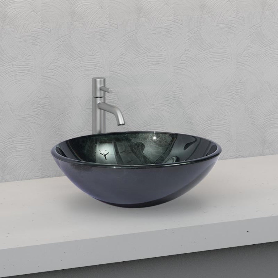 Round Above Counter Glass Basin Antique - MyHomeware