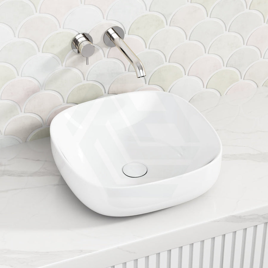 Above Counter Basin Round Edged Ceramic Gloss White - MyHomeware