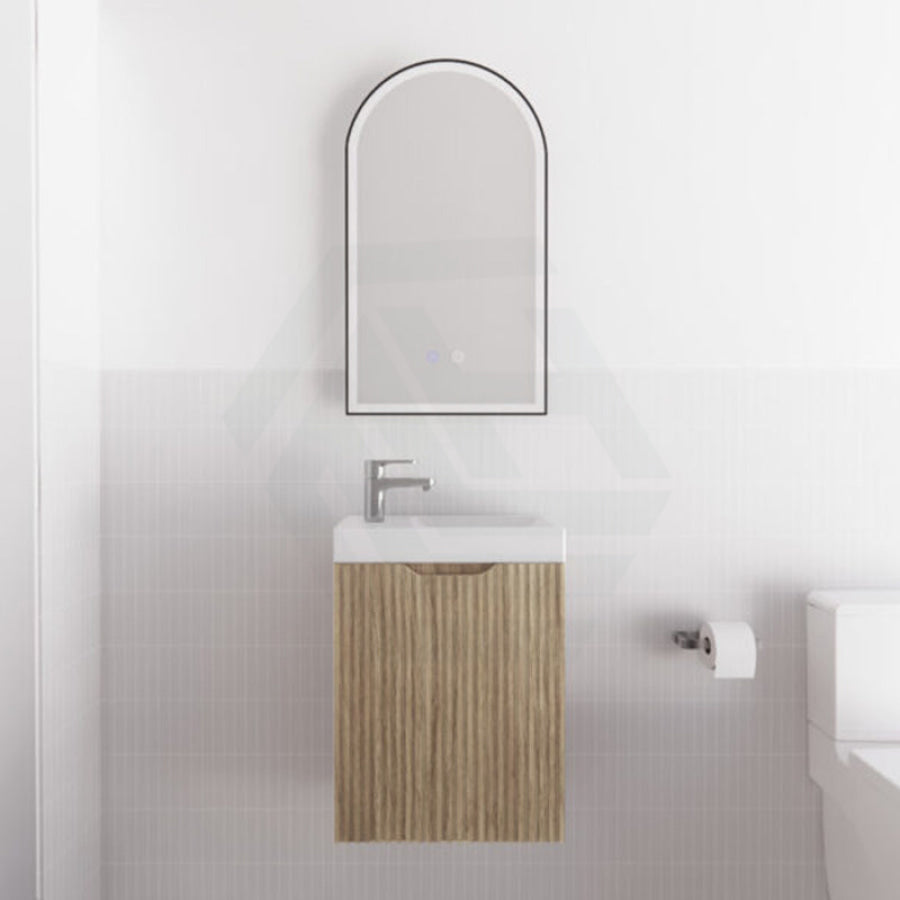 450mm Wall Hung Mini Vanity American Oak - MyHomeware