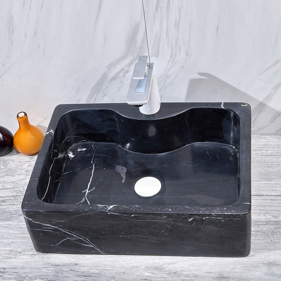 Stone Above Counter Basin Rectangle Marble - MyHomeware