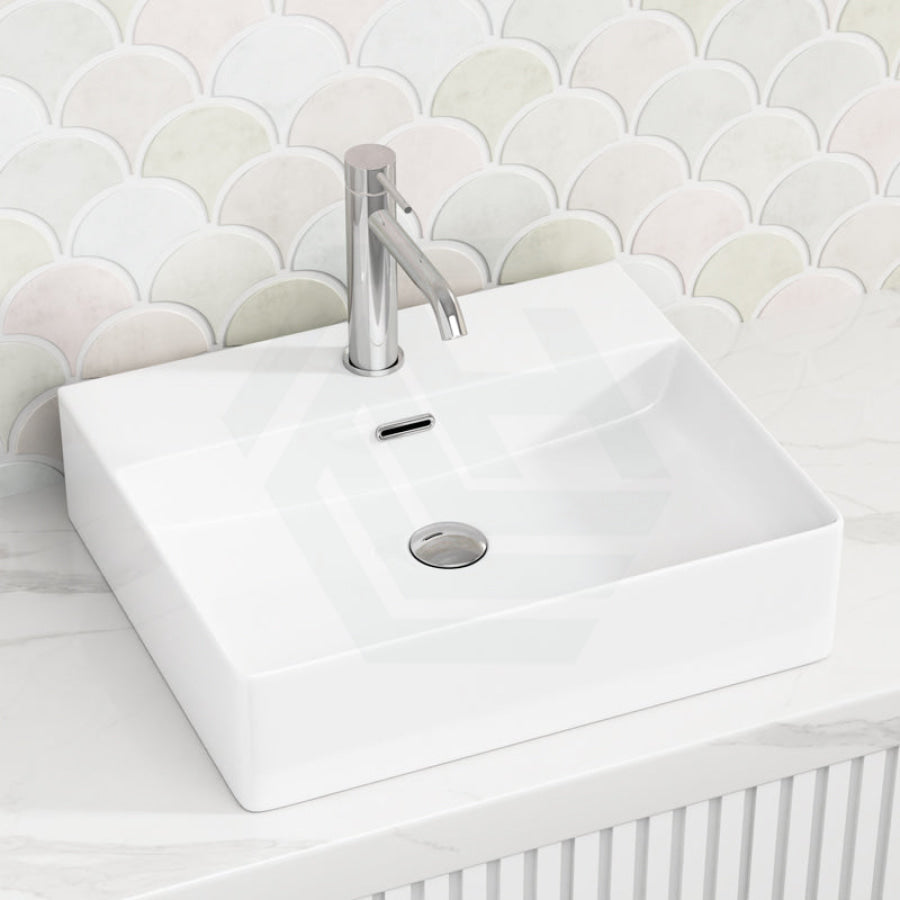 Wall Hung Basin Above Counter Rectangle Gloss White - MyHomeware