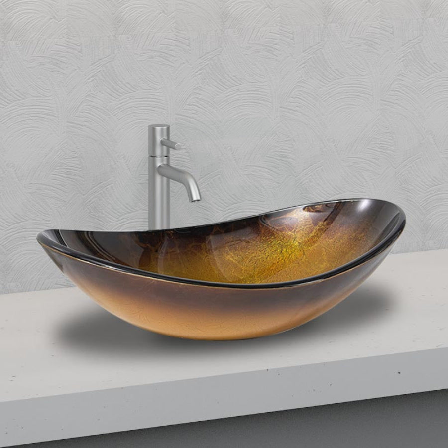 Oval Above Counter Glass Basin - MyHomeware