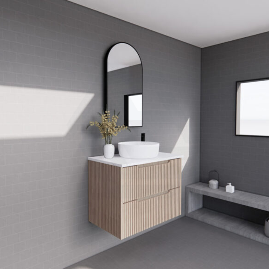 600-1500mm Bali Wall Hung Vanity Oak Fluted Cabinet - MyHomeware