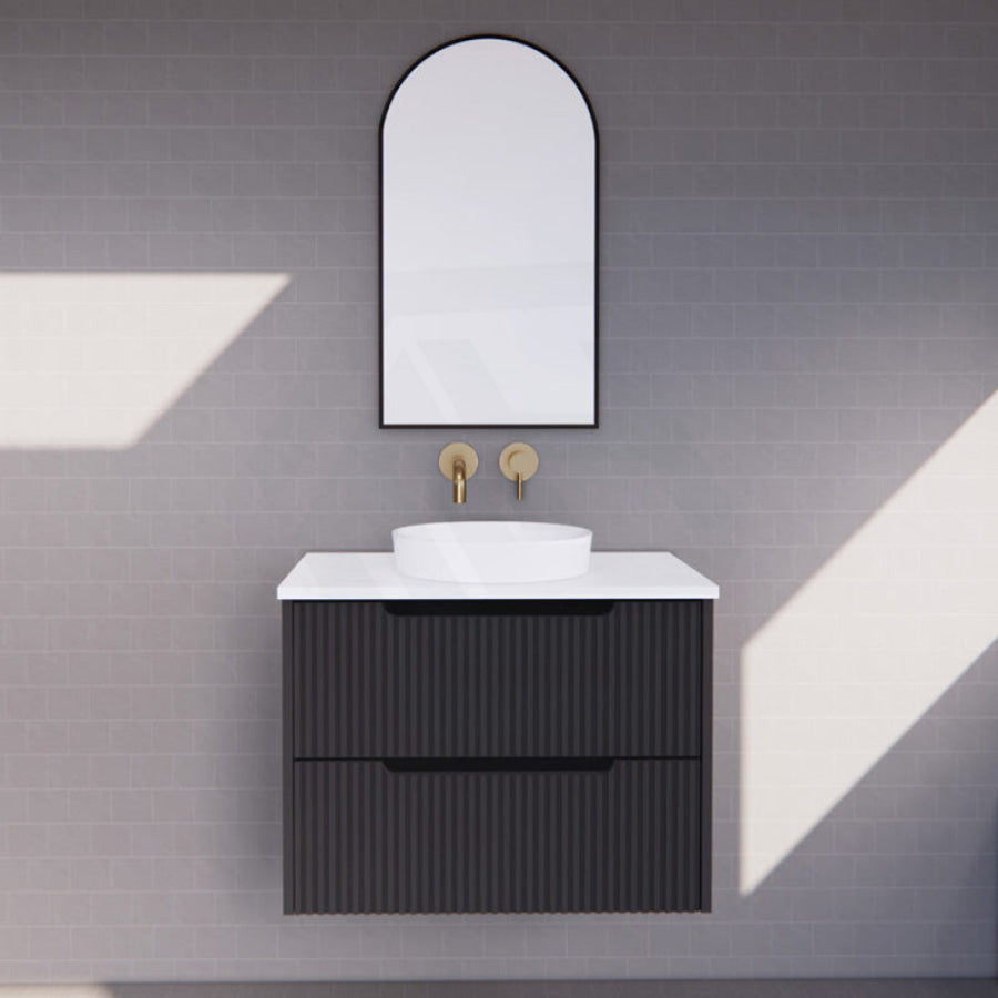 600-1500mm Bali Wall Hung Floating Vanity Matt Black - MyHomeware