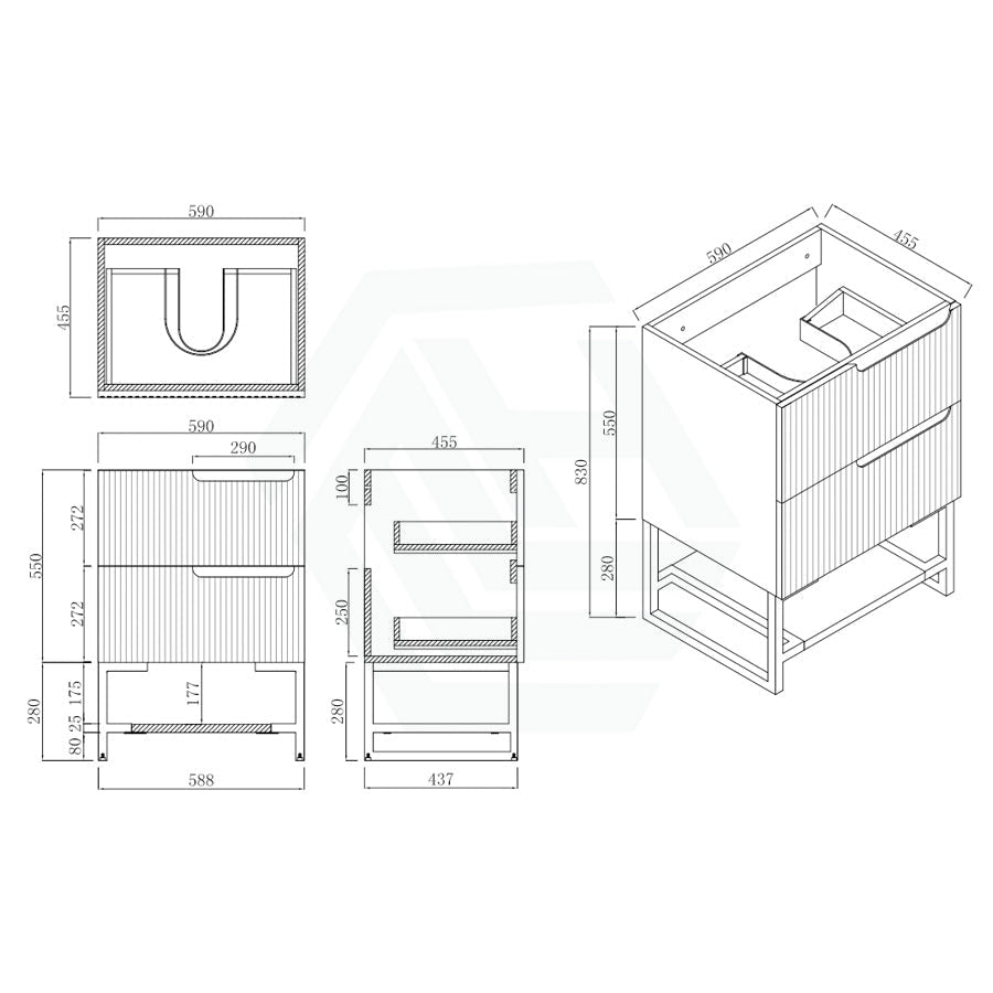 Fluted Vanities | Modern Textured Bathroom Vanities | MyHomeware