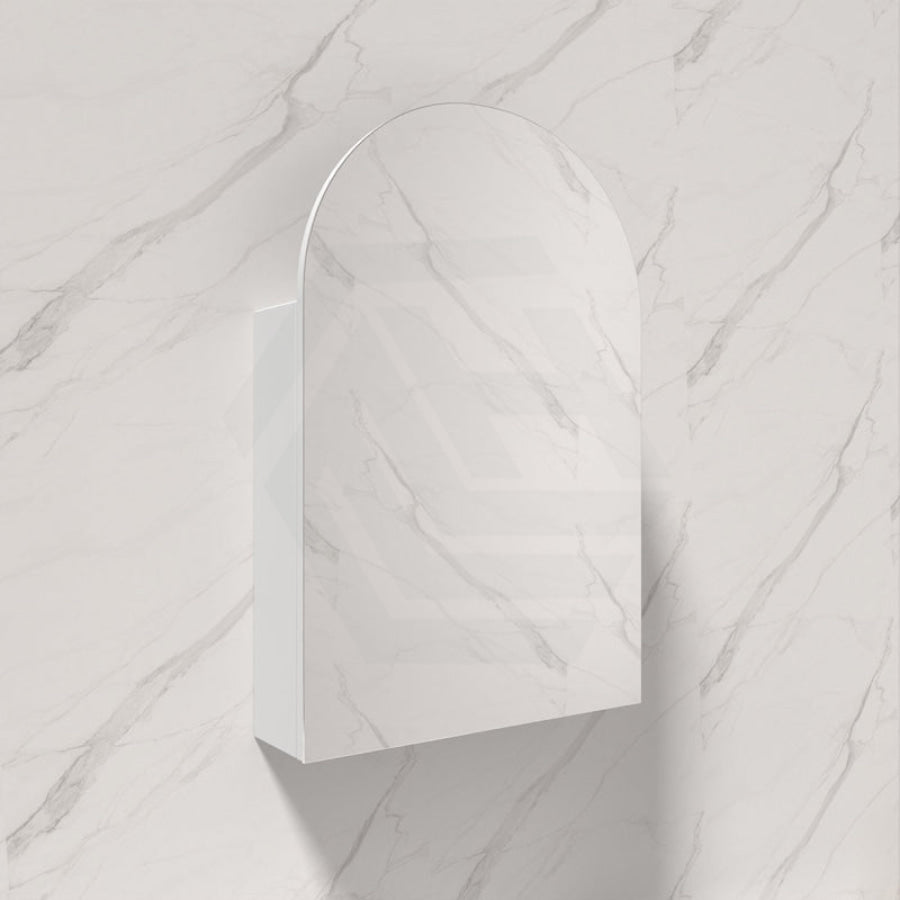 PVC Arch Shaving Cabinet Pencil Edge Matt White - MyHomeware