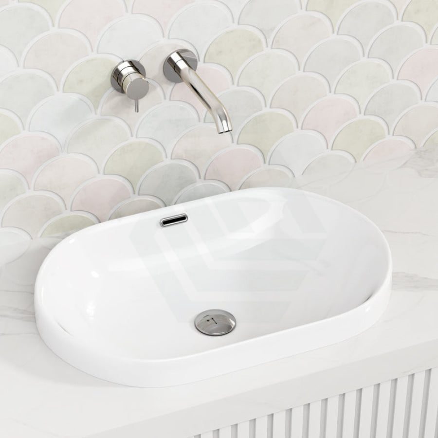 Cosy Inset Ceramic Basin Gloss White Oval - MyHomeware