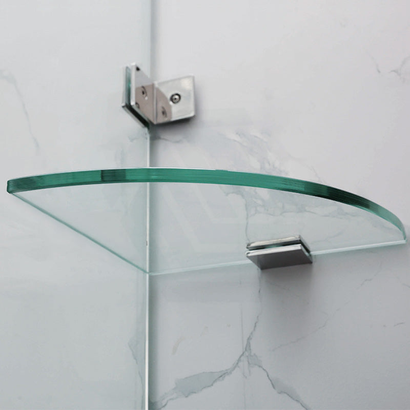 Tempered Glass Shower Screen L Shape Hinges Door Panel - MyHomeware