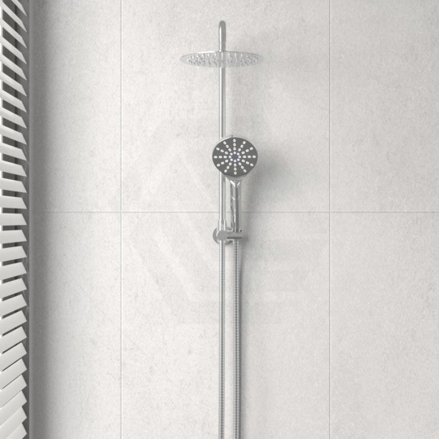 Twin Shower Station Top Inlet Round Chrome - MyHomeware