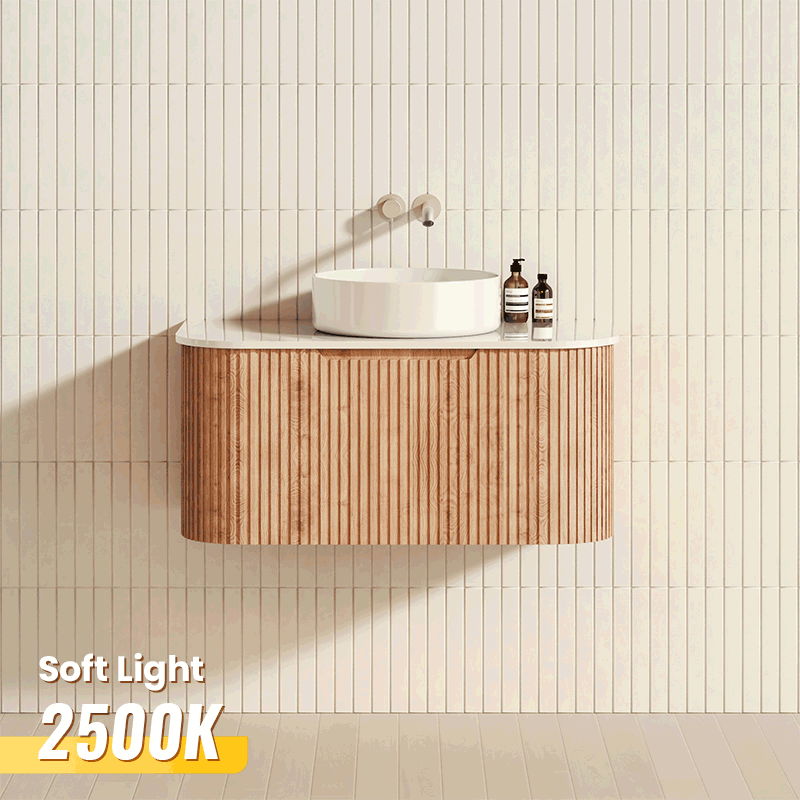 Bergen Wall Hung Fluted Vanity MDF Solid Timber - MyHomeware