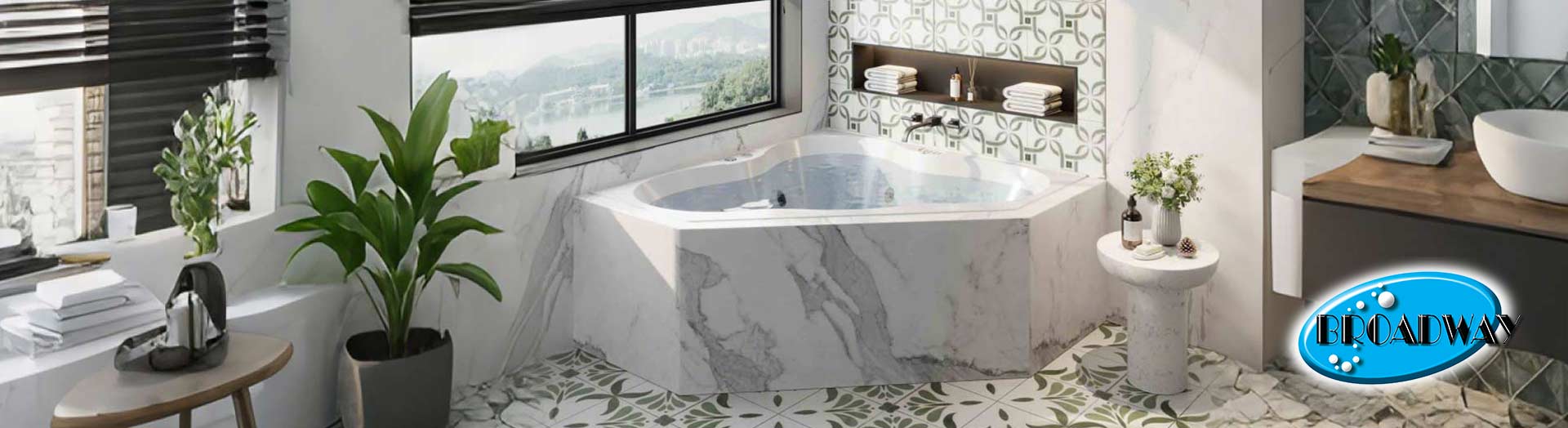 Broadway Grandisimo Bath 1400mm Rectangle Acrylic Drop In White