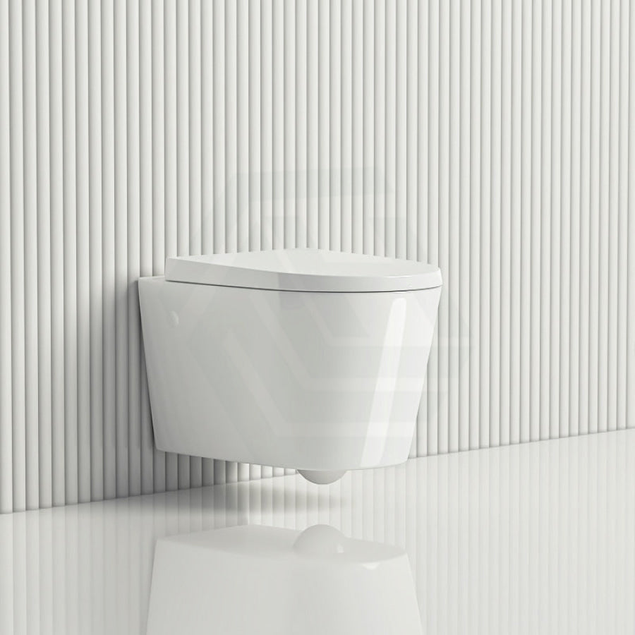 Ceramic Wall Hung Toilet Pan Box Rim White - MyHomeware