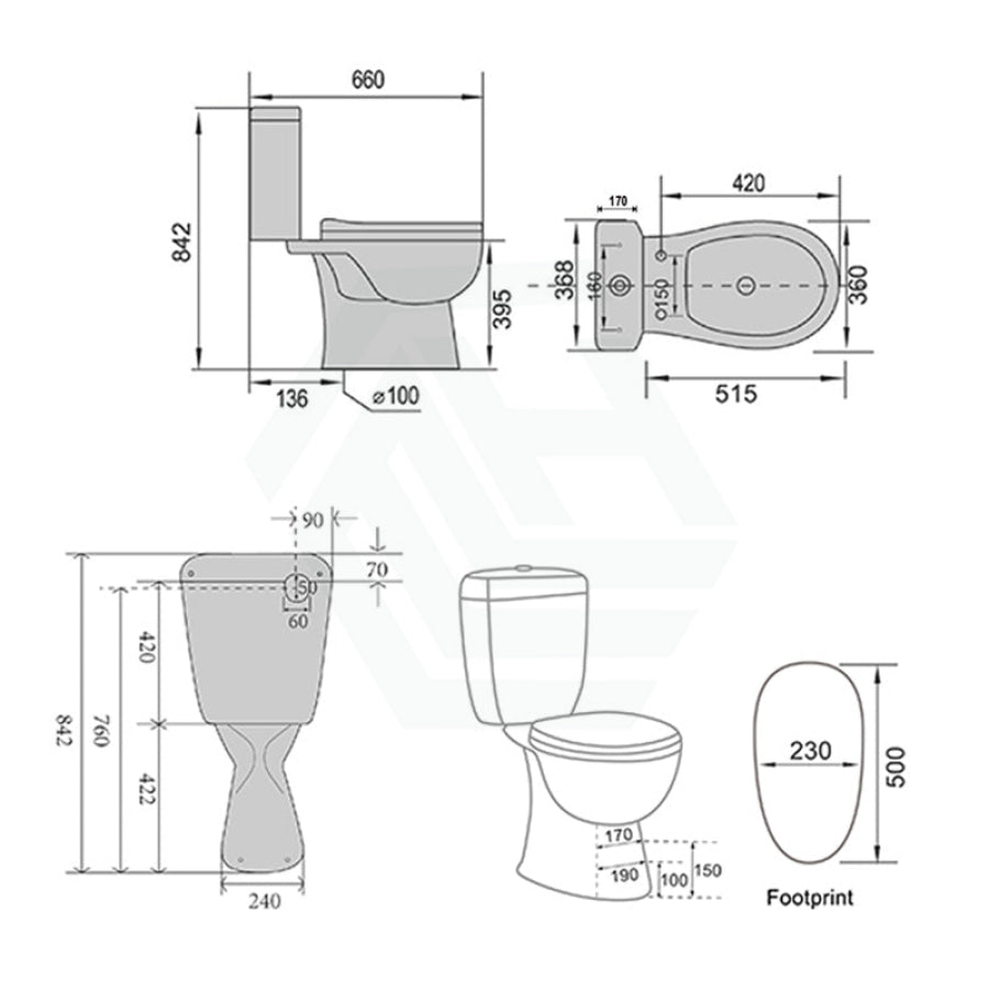 WELS 6 Star Close-Coupled Toilet Suite with Drainwave - MyHomeware