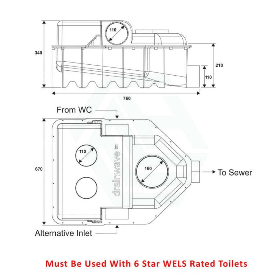 WELS 6 Star Rated Floor Toilet Pan with Inwall Cistern - MyHomeware