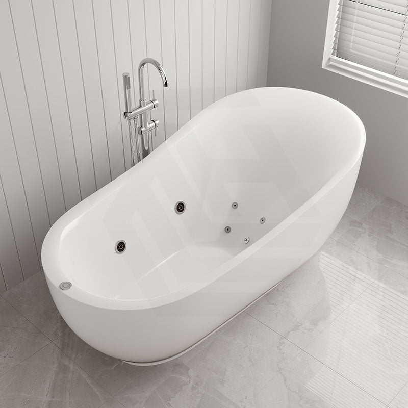 FS21 Freestanding Spa Bath - 12 Jet White Acrylic Luxury Bath