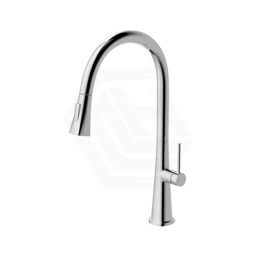 Round Pull Out Kitchen Mixer Tap Brass Chrome - MyHomeware