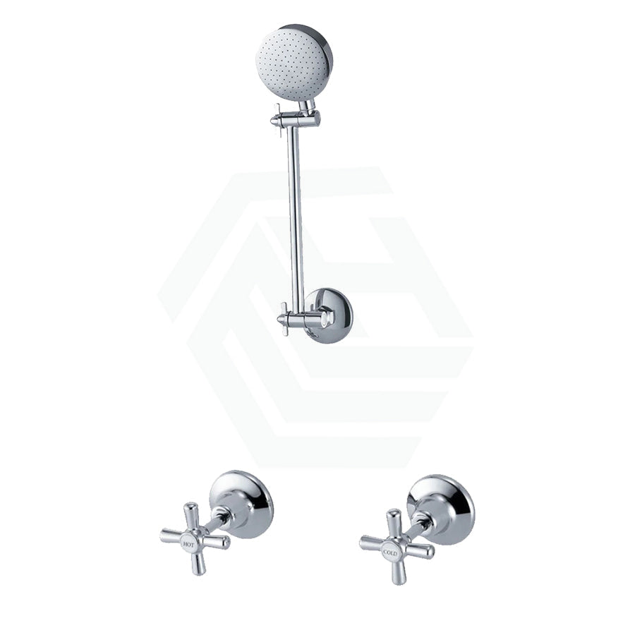 Shower Tap Set With Shower Head Chrome - MyHomeware