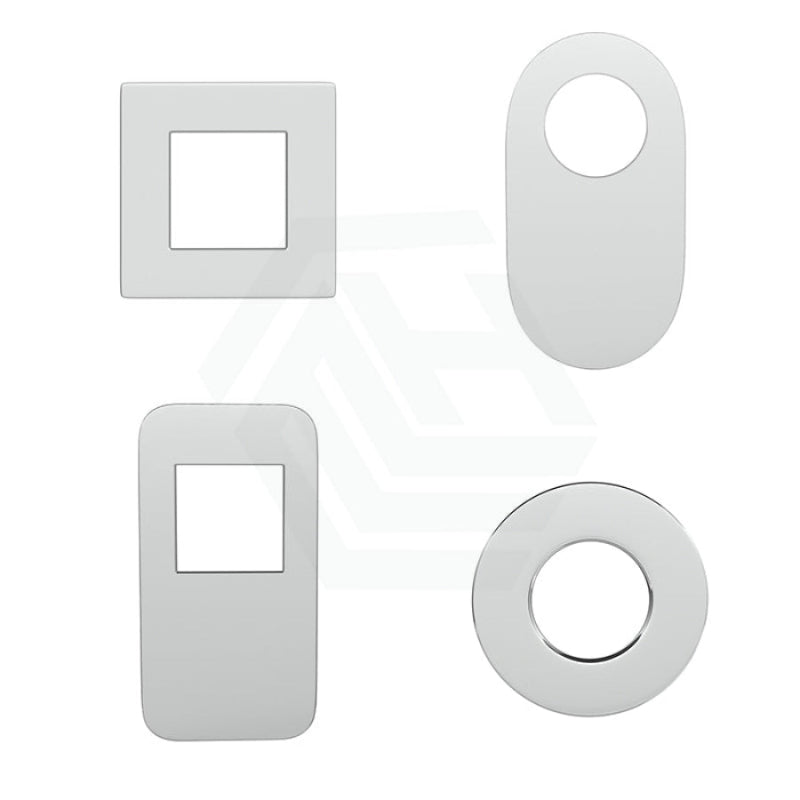 Macho Solid Brass Mixer Cover Plate Chrome/Matt Black - MyHomeware