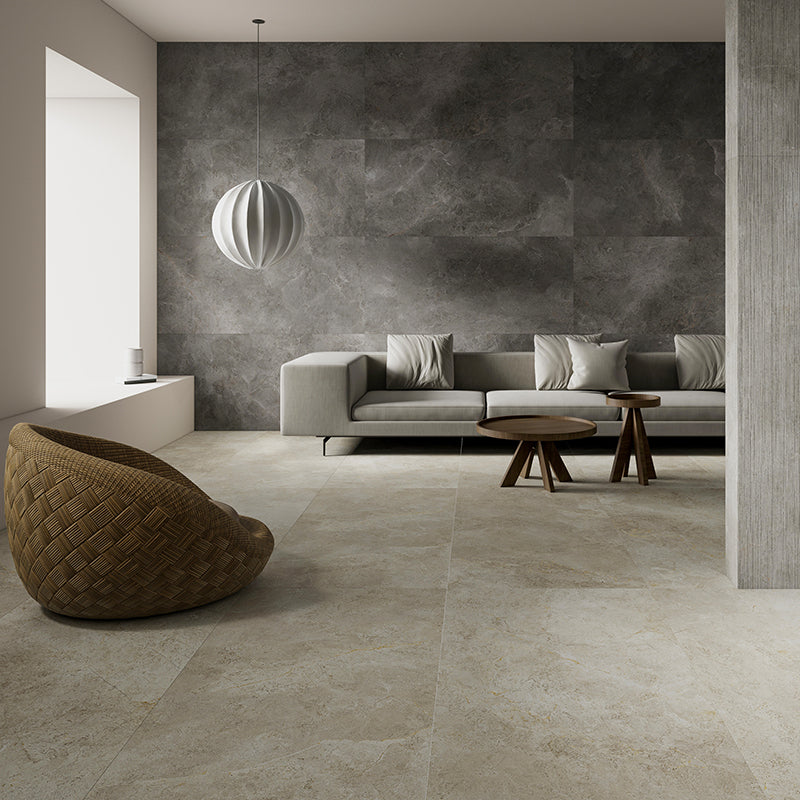 Cosmic Smoke Matt Stone Look Dark Grey Tiles - MyHomeware