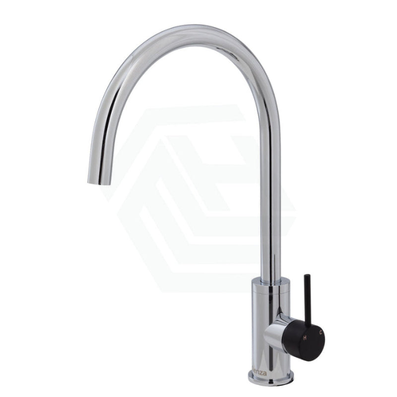 Kaya Chrome Sink Mixer with Matte Black Handle - MyHomeware