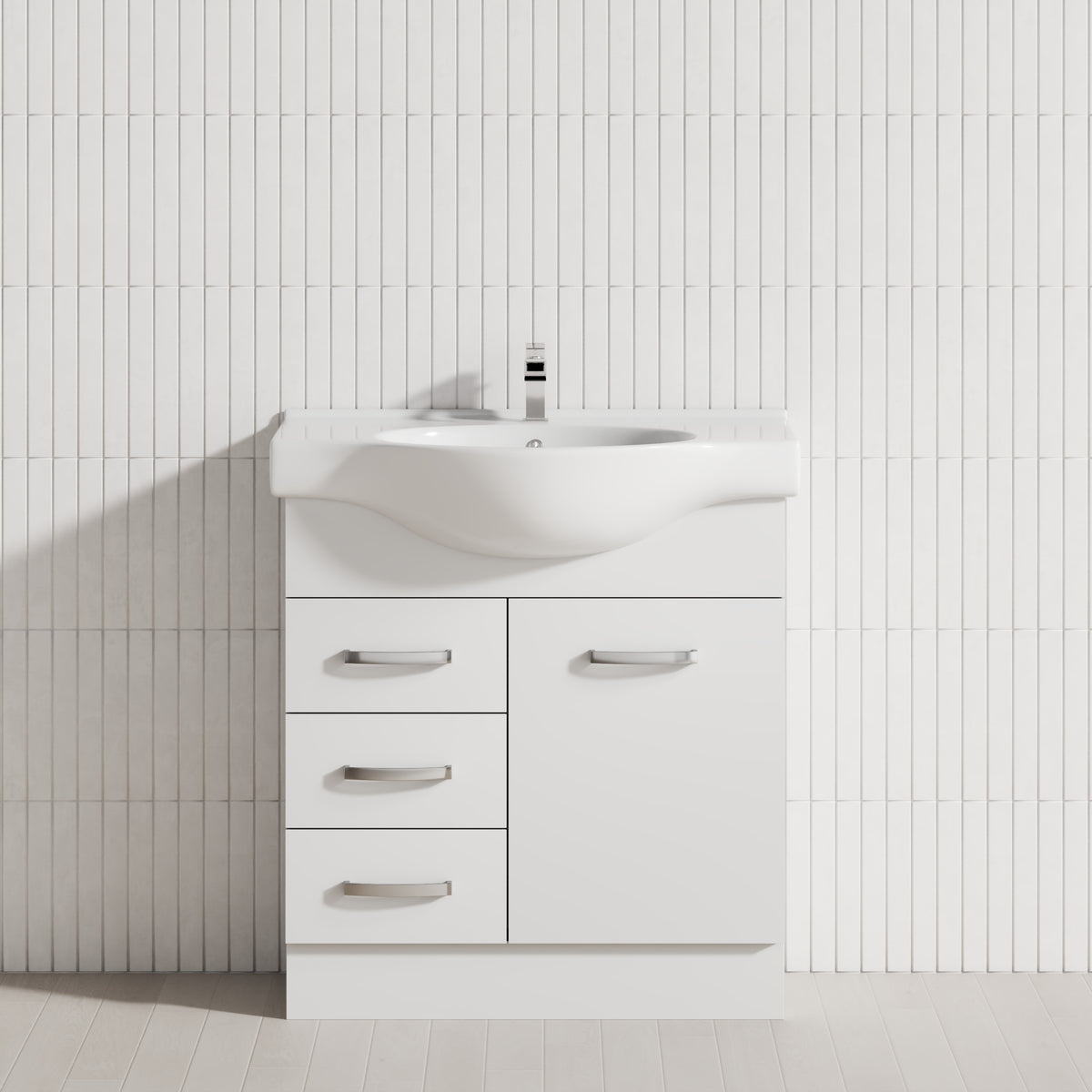Fienza Antonio Gloss White Kickboard Vanity Cabinet Only - MyHomeware