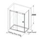 Brushed Bronze Sliding Shower Screen L Shape Frameless - MyHomeware