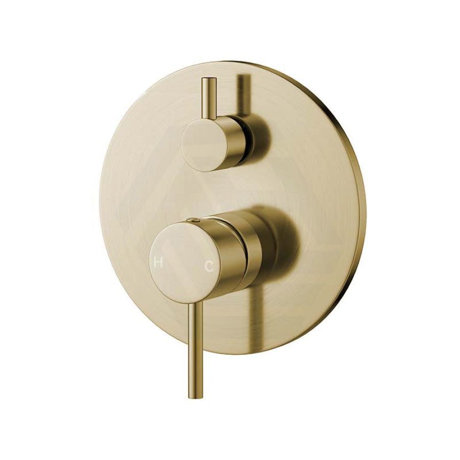 Round Brass Wall Mixer with Diverter Variant Colors - MyHomeware