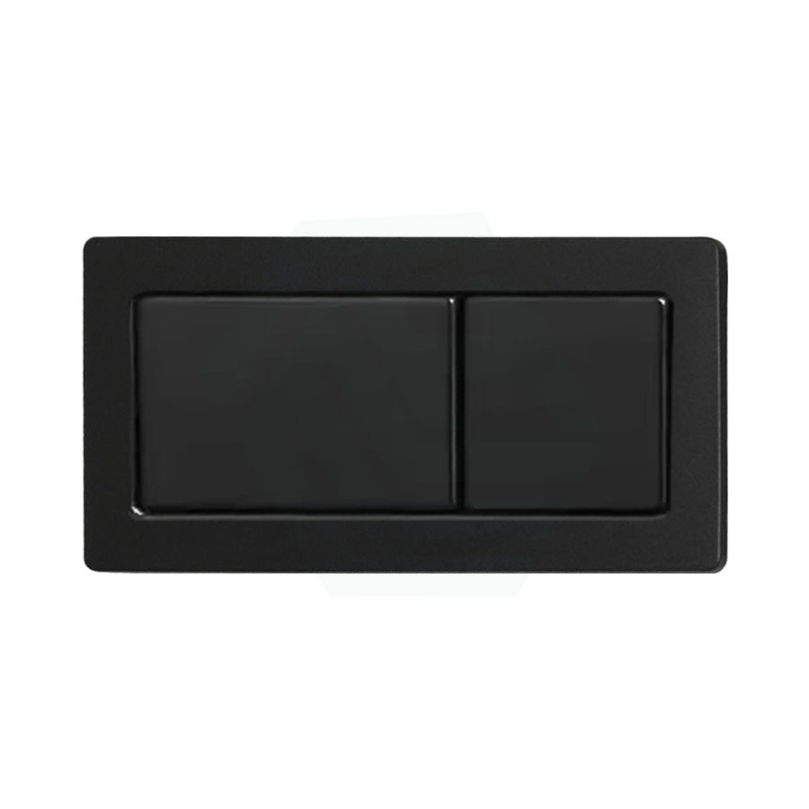 Toilet Press Button Square Dual Flush Gloss Black - MyHomeware