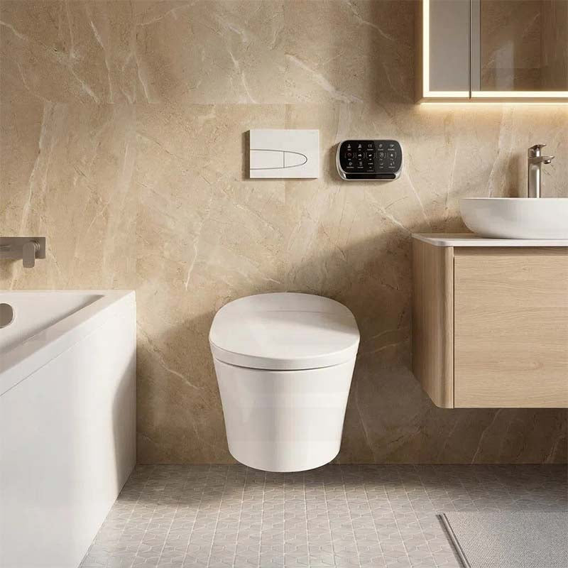 Veil White Wall Hung Smart Toilet with Inwall Cistern - MyHomeware