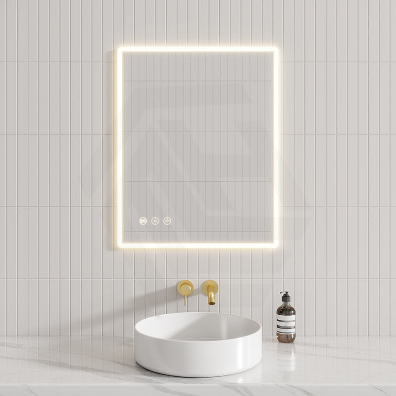 Round Angle Frameless LED Wall Mirror Motion Sensor - MyHomeware