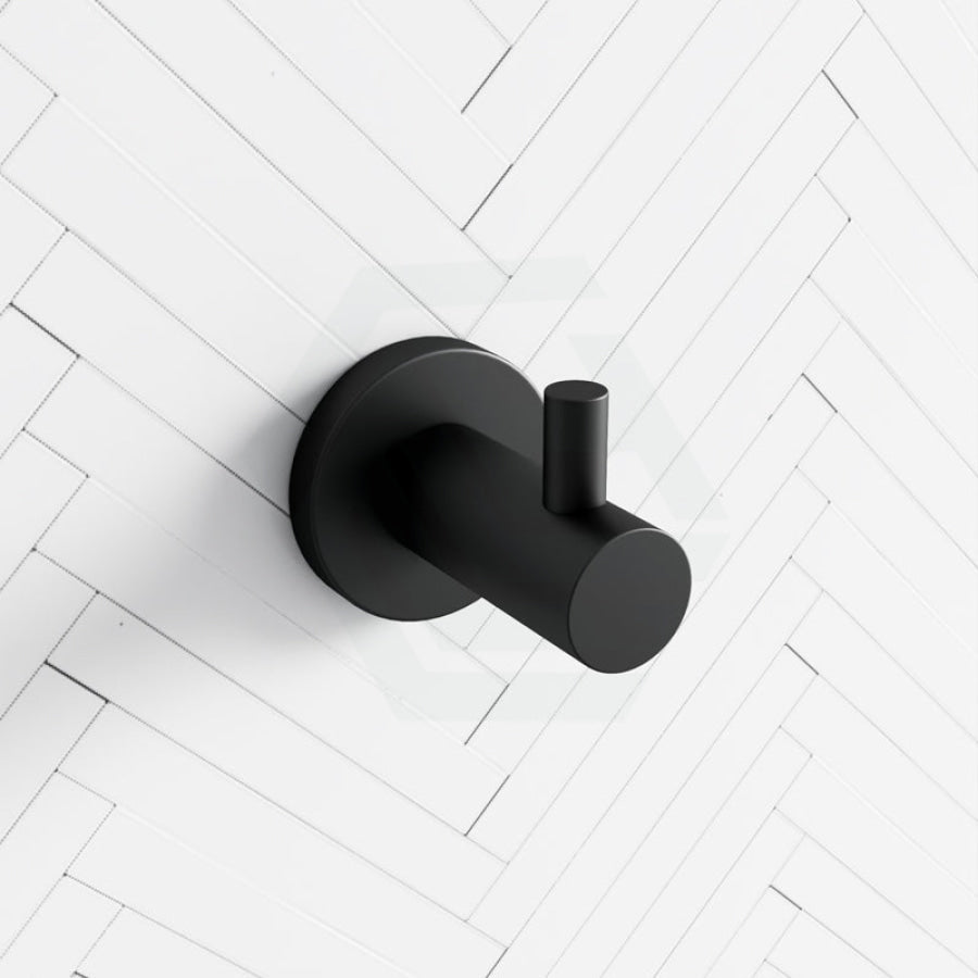 Metlam Round Hat&Coat Hook Designer Matt Black - MyHomeware