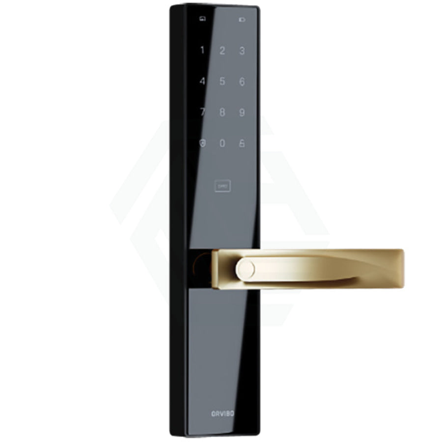 Wi-Fi Password Digital Smart Lock Gloss Black And Gold - MyHomeware