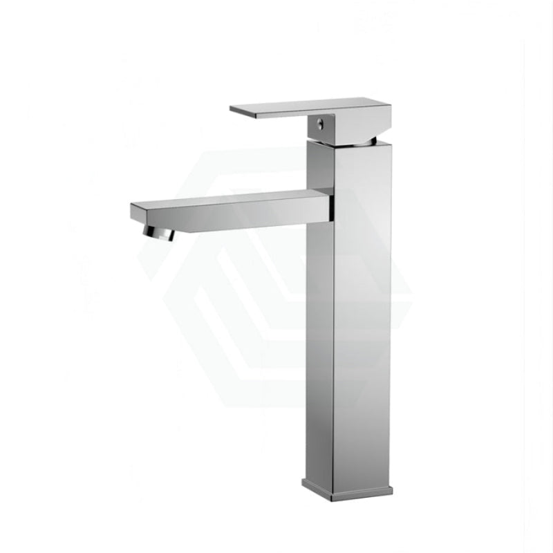 Macho Ottimo Brass Tall Basin Mixer Tap Chrome/Black - MyHomeware