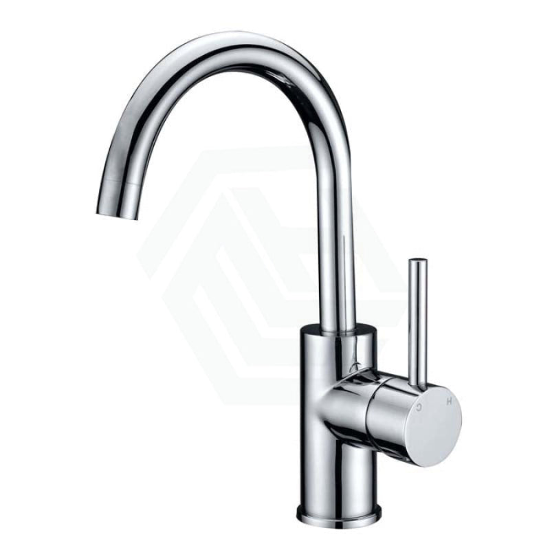 Otus Pin Handle Gooseneck Basin Mixer Chrome - MyHomeware