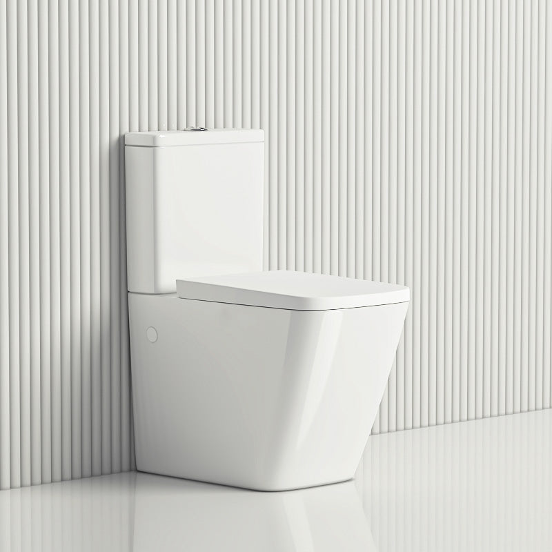 Qubist Gloss White Box Rim Back To Wall Toilet Suite - MyHomeware