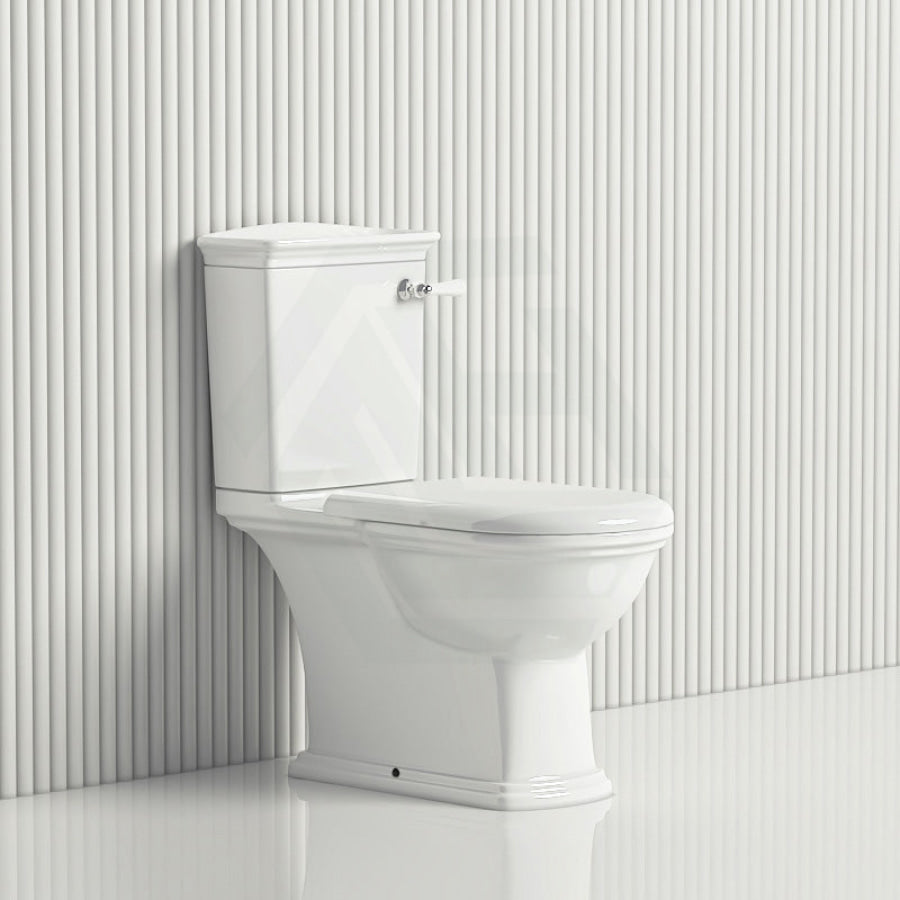 Close-Coupled Toilet Suite Boxed Rim in White - MyHomeware