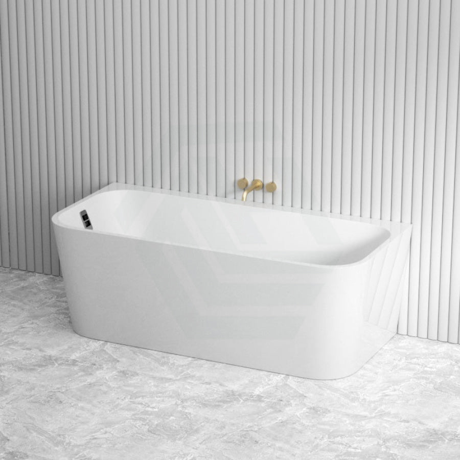 Seima Plati 130 Back To Wall Bathtub White Acrylic - MyHomeware