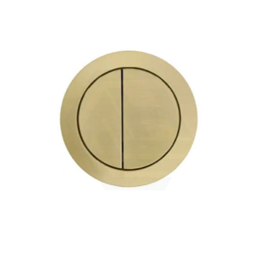 Round Dual Flush Toilet Press Button Yellow Gold - MyHomeware