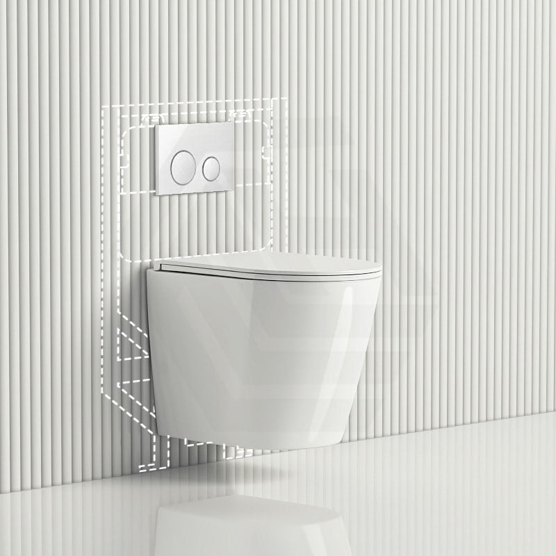 ZARA Rimless Wall Hung Toilet Pan with R&T Inwall Cistern - MyHomeware
